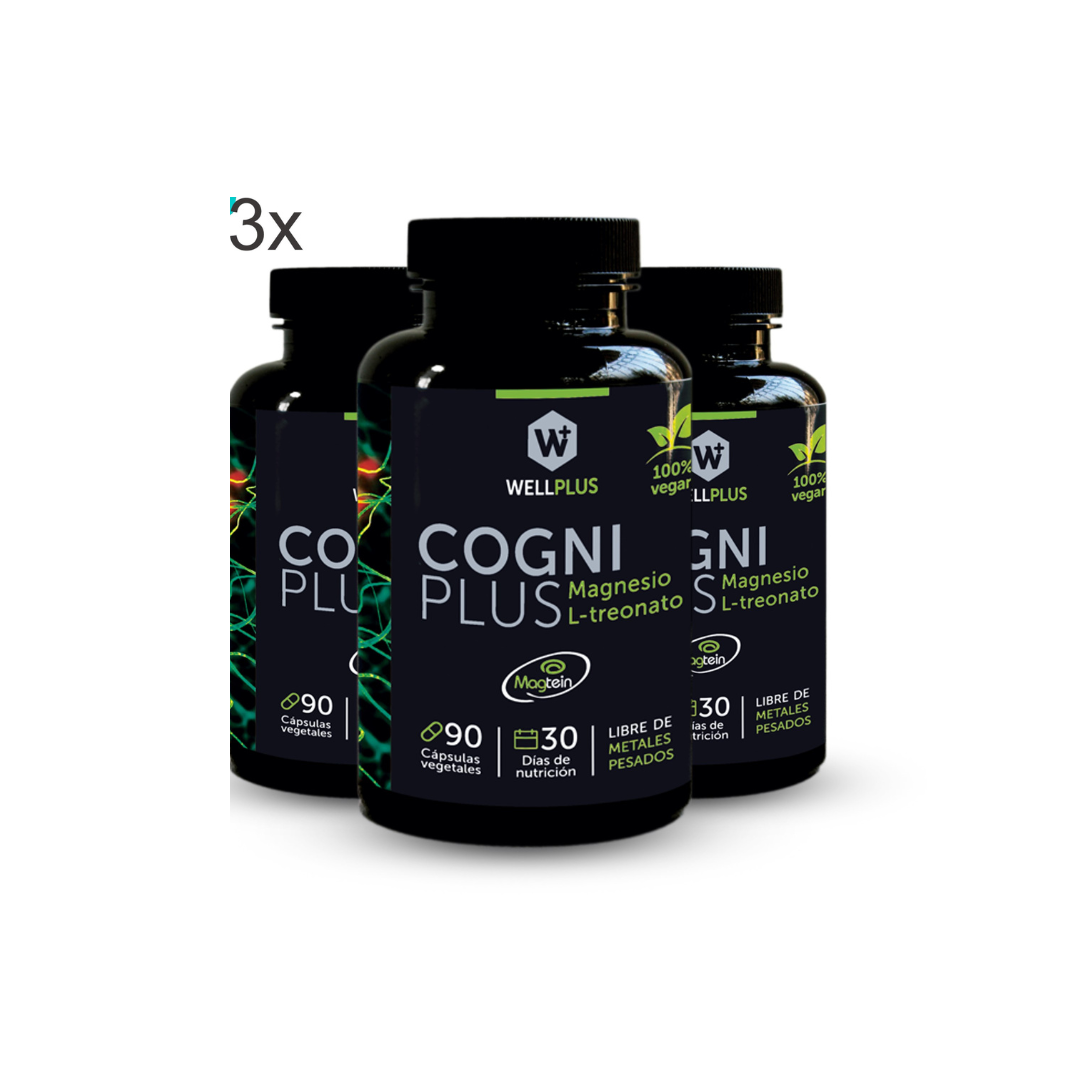 3 x Cogni Plus, 3 x 90 capsulas, wellplus – chilebefree